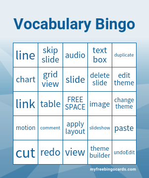 Vocabulary Bingo
