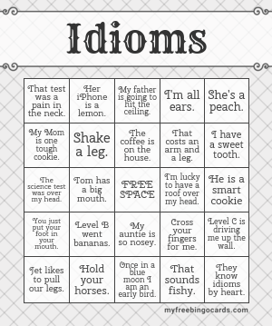 Idioms Bingo