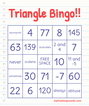 Triangle Bingo!!