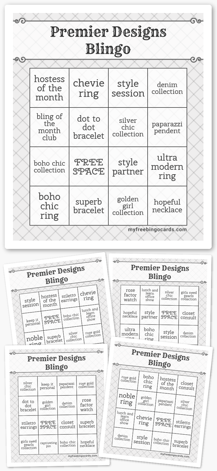 Virtual Premier Designs Blingo Bingo