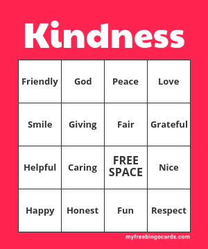 Kindness Bingo