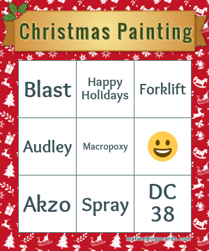 Christmas Painting Bingo