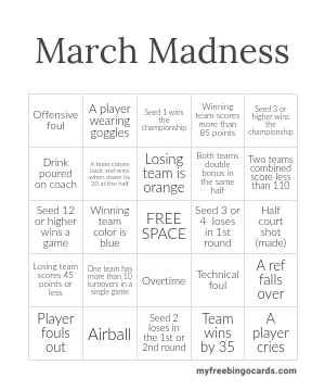 March Madness Bingo