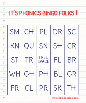 PRINT 100+ IT'S PHONICS BINGO FOLKS ! CARDS