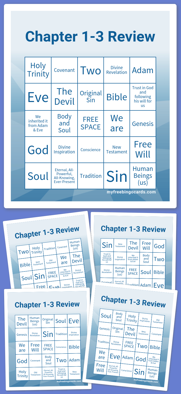 Virtual Chapter 1-3 Review Bingo