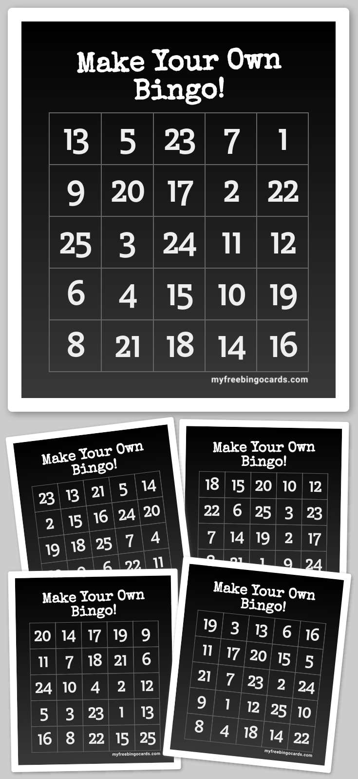 Virtual Make Your Own Bingo!