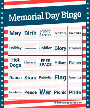 Memorial Day Bingo