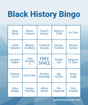 Print 100+ Black History Bingo Cards