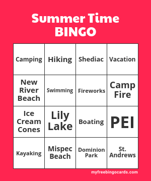 Summer Time BINGO