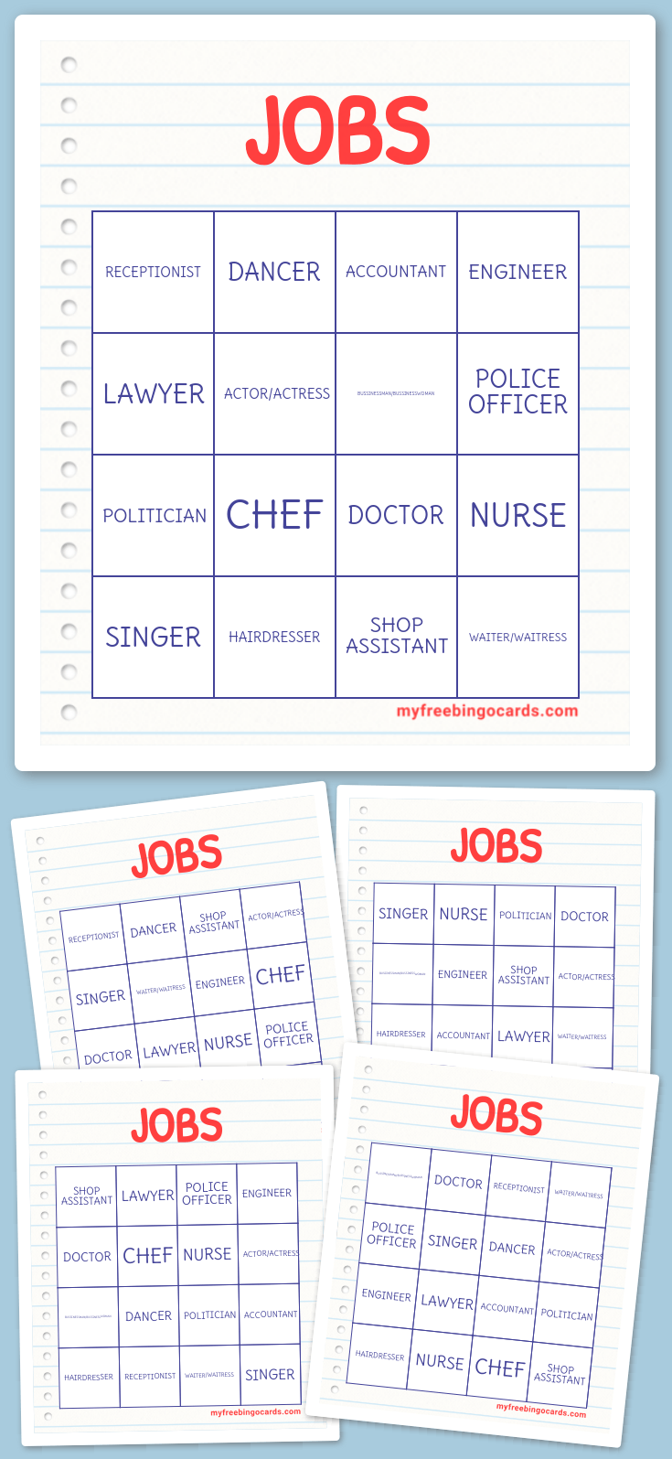 Virtual JOBS BINGO