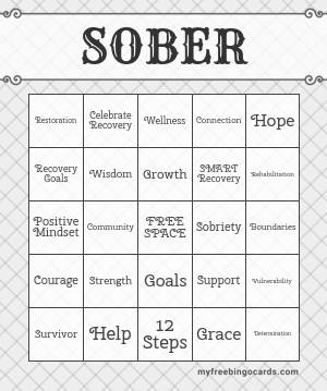 SOBER BINGO