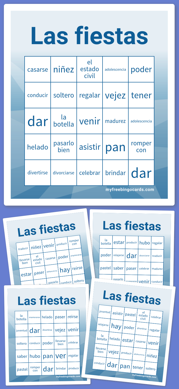 Virtual Las fiestas Bingo