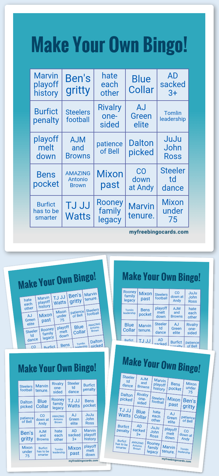 Virtual Make Your Own Bingo!