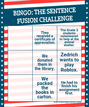 BINGO: THE SENTENCE FUSION CHALLENGE