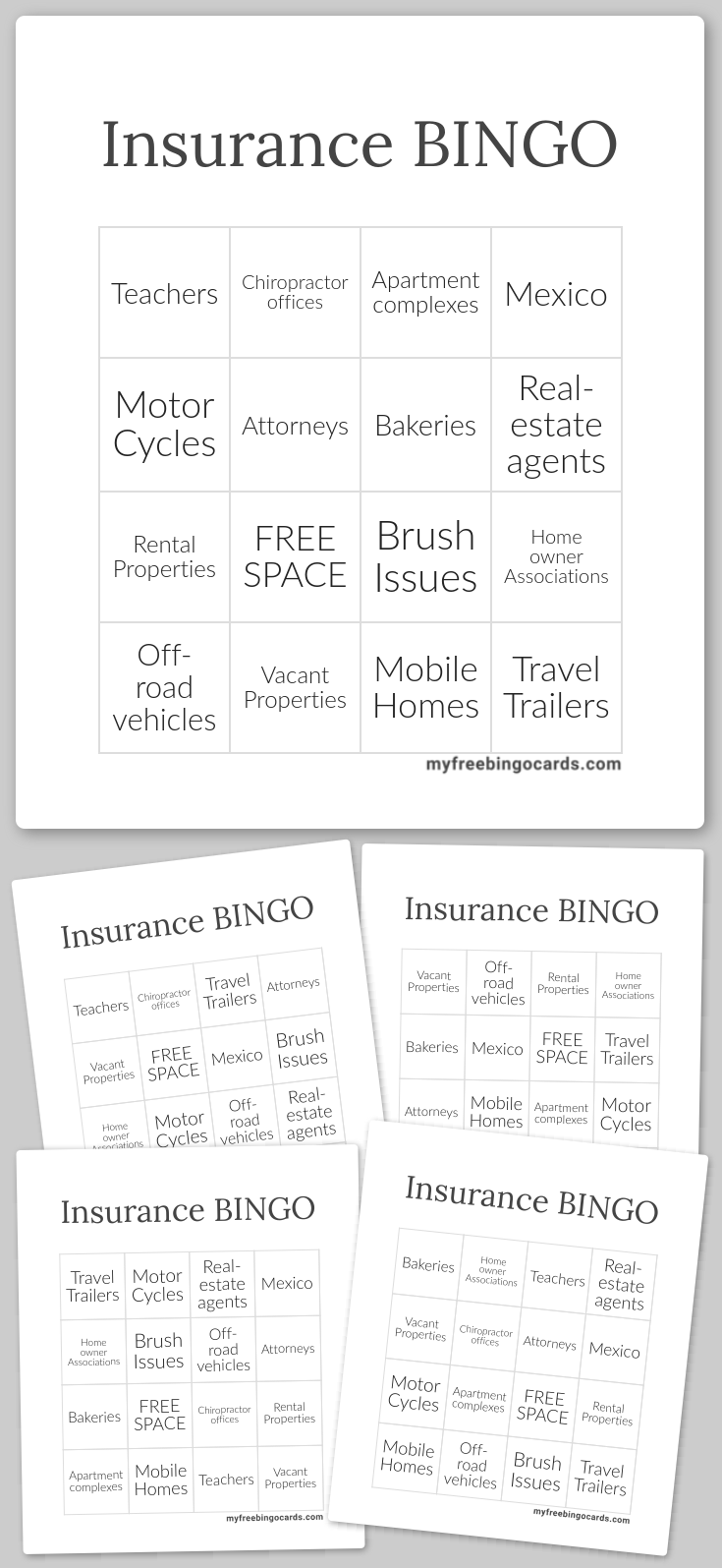 Virtual Insurance BINGO