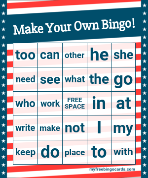 Print 100+ Make Your Own Bingo! Cards