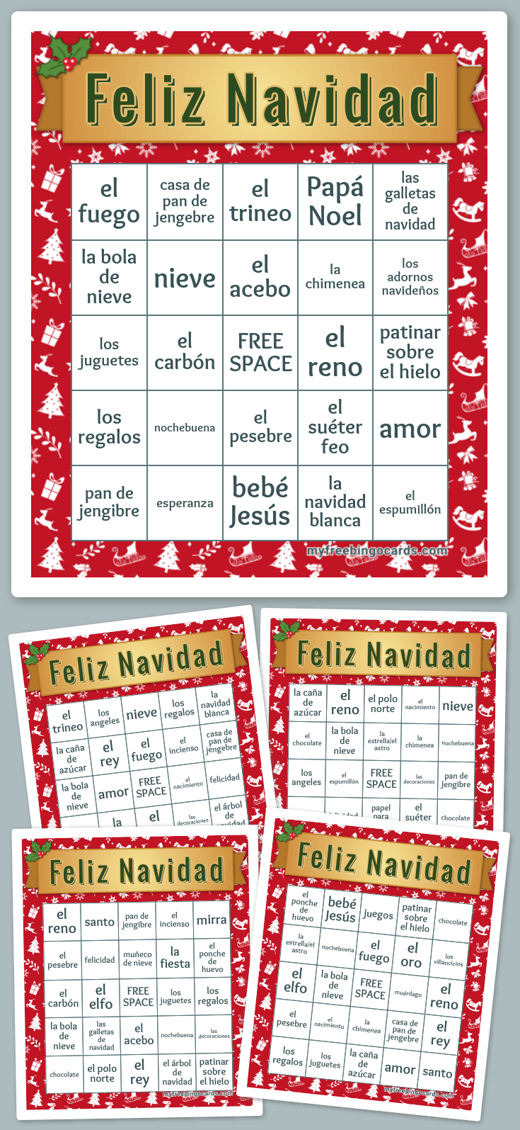 Virtual Feliz Navidad Bingo