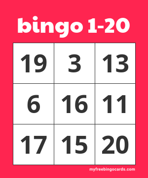 bingo 1-20