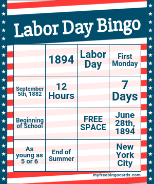 Labor Day Bingo