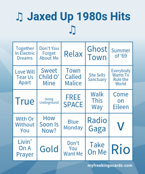 Jaxed Up 1980s Hits ♫ Bingo