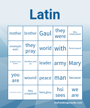 Latin Bingo
