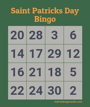 Saint Patricks Day Bingo