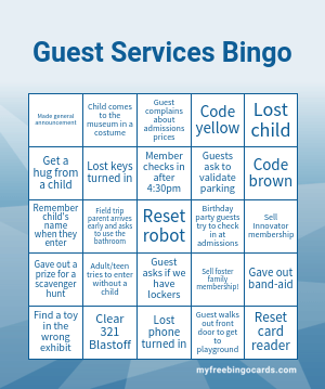 Guest Services Bingo