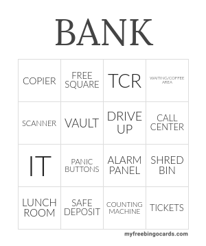 BANK BINGO