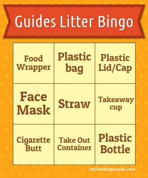 Guides Litter Bingo