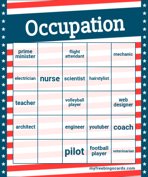 Occupation Bingo