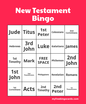 New Testament Bingo