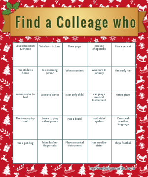 Find a Colleage who Bingo