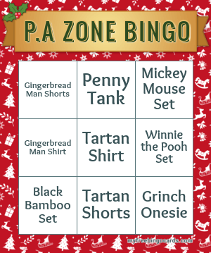 P.A ZONE BINGO