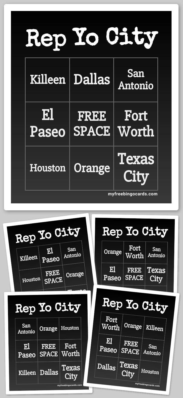 Virtual Rep Yo City Bingo