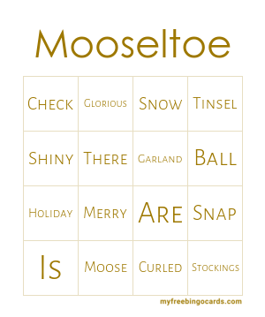 Mooseltoe Bingo