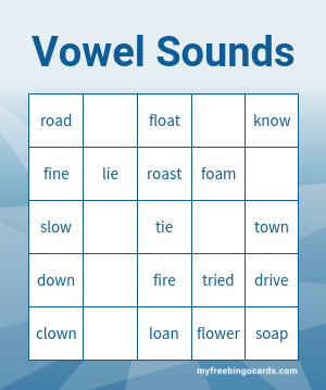 Print 100+ Vowel Sounds Bingo Cards