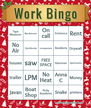 Work Bingo