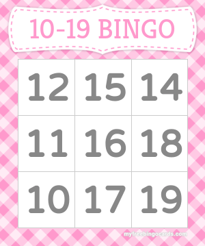 10-19 BINGO