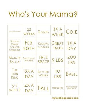 Print 100+ Who's Your Mama? Bingo Cards