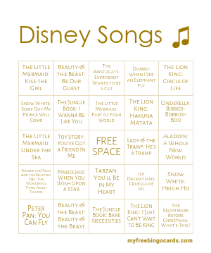 Disney Songs ♫ Bingo