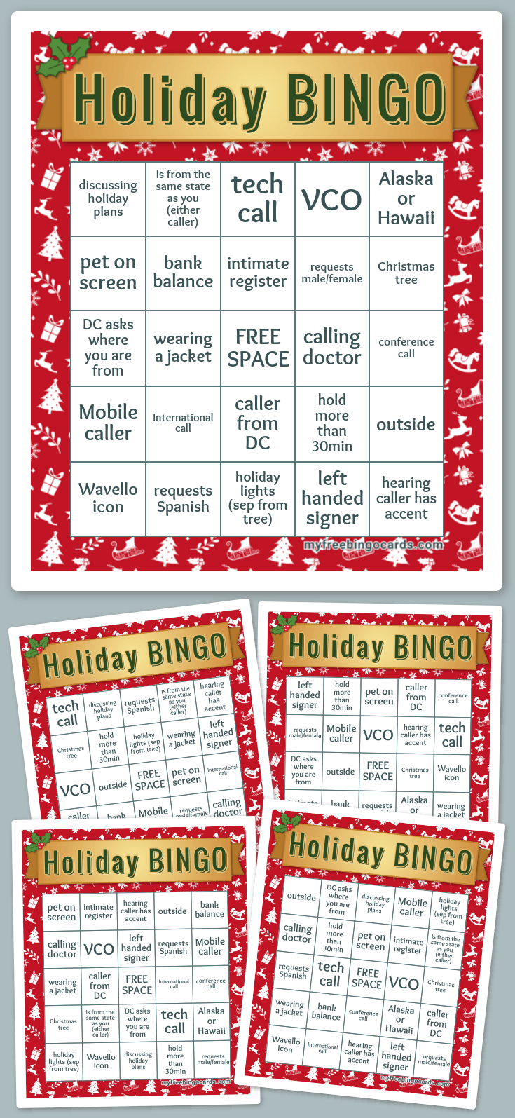 Virtual Holiday BINGO