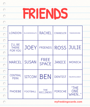 FRIENDS BINGO