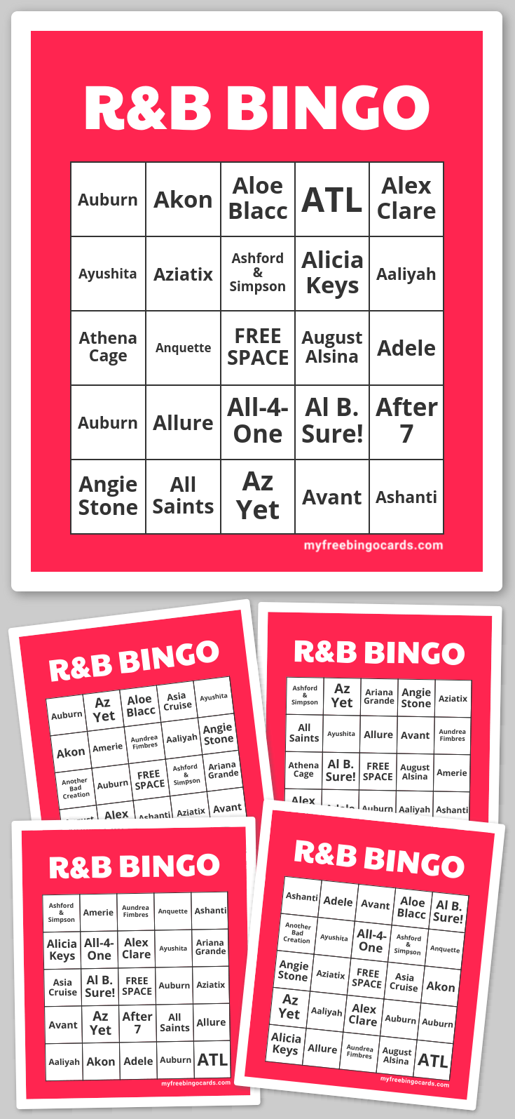 Virtual R&B BINGO