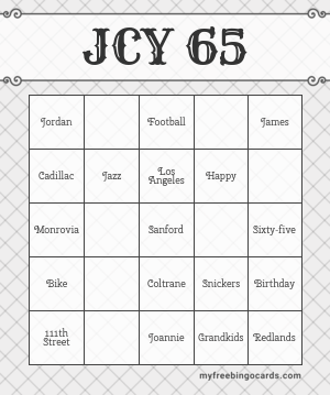 PRINT 100+ JCY 65 BINGO CARDS