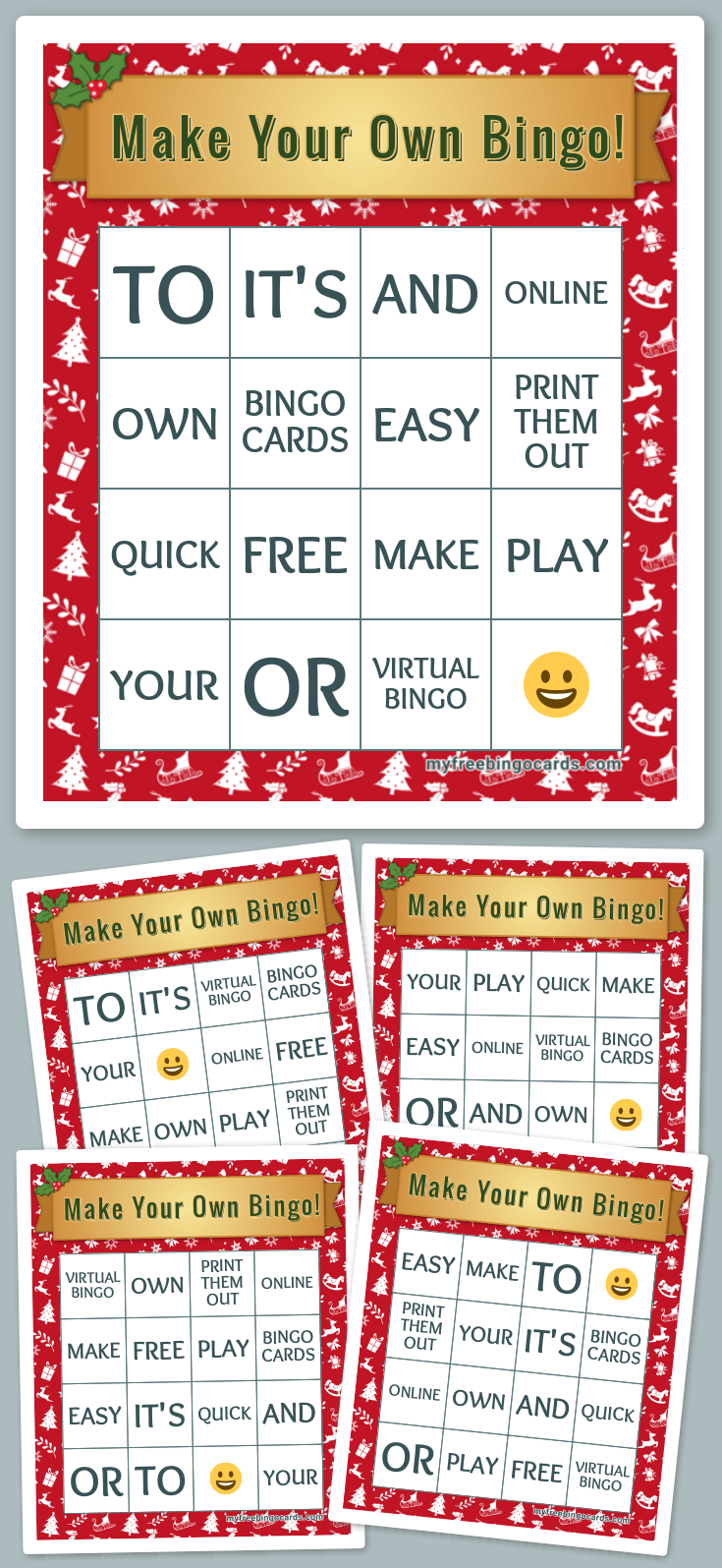 Virtual Make Your Own Bingo 