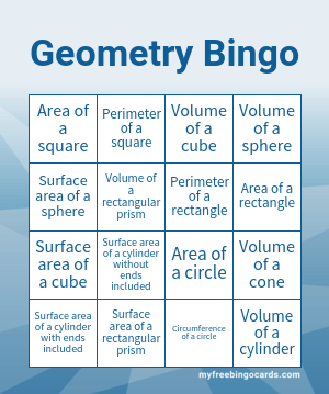 Geometry Bingo