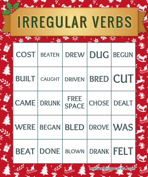 IRREGULAR VERBS BINGO