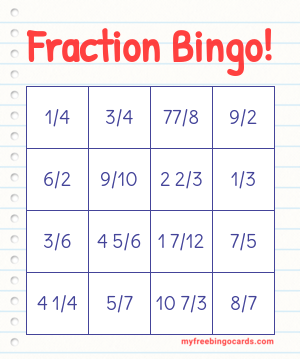 Fraction Bingo!