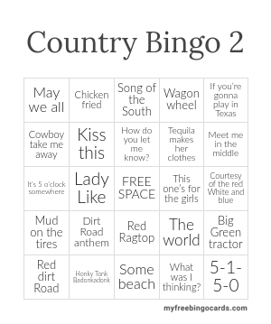 Country Bingo 2
