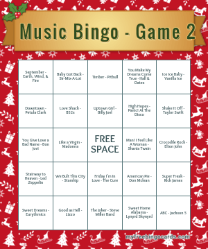 Music Bingo - Game 2